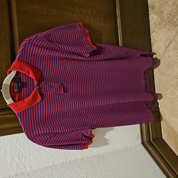 Polo Ralph Lauren | Shirts | Mens Red Blue Striped Polo By Ralph Lauren ...
